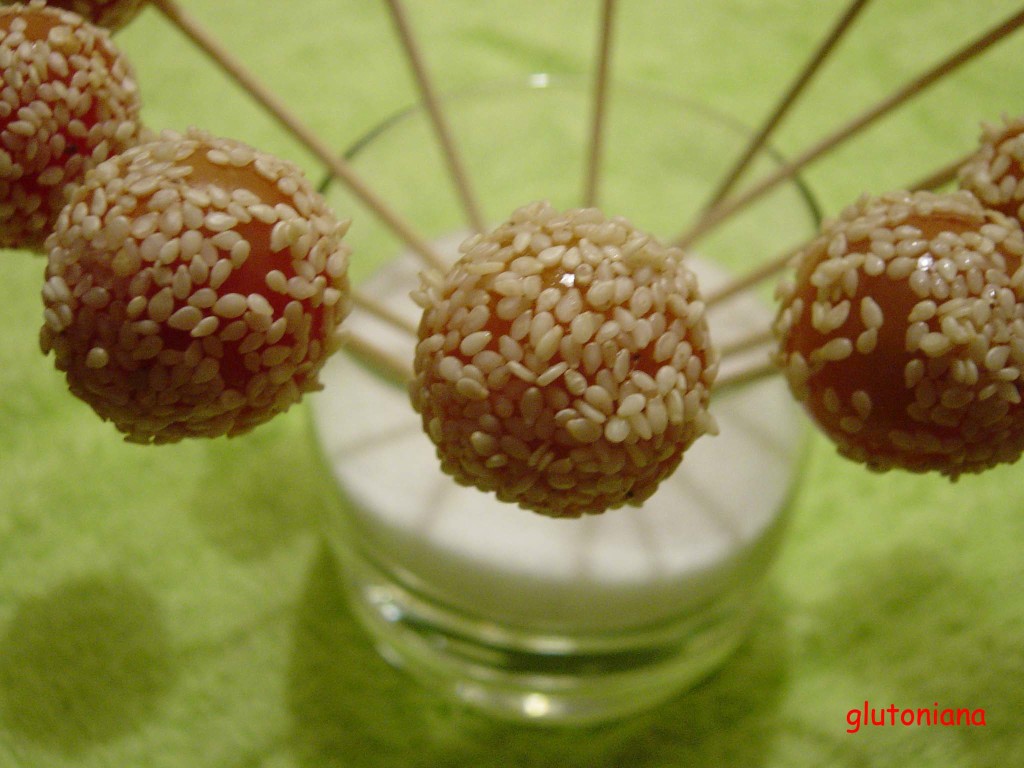 Chupa chups de tomates Cherry | Las recetas de Glutoniana