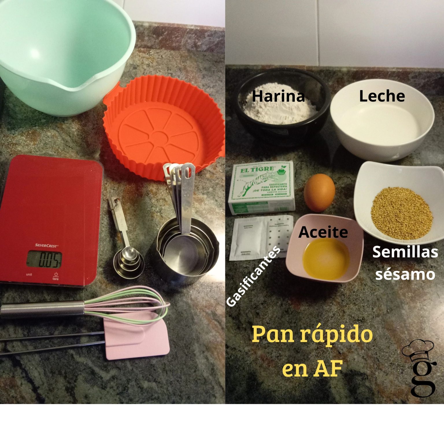 Pan rápido sin gluten (En freidora de aire Cecotec) | Las recetas de ...